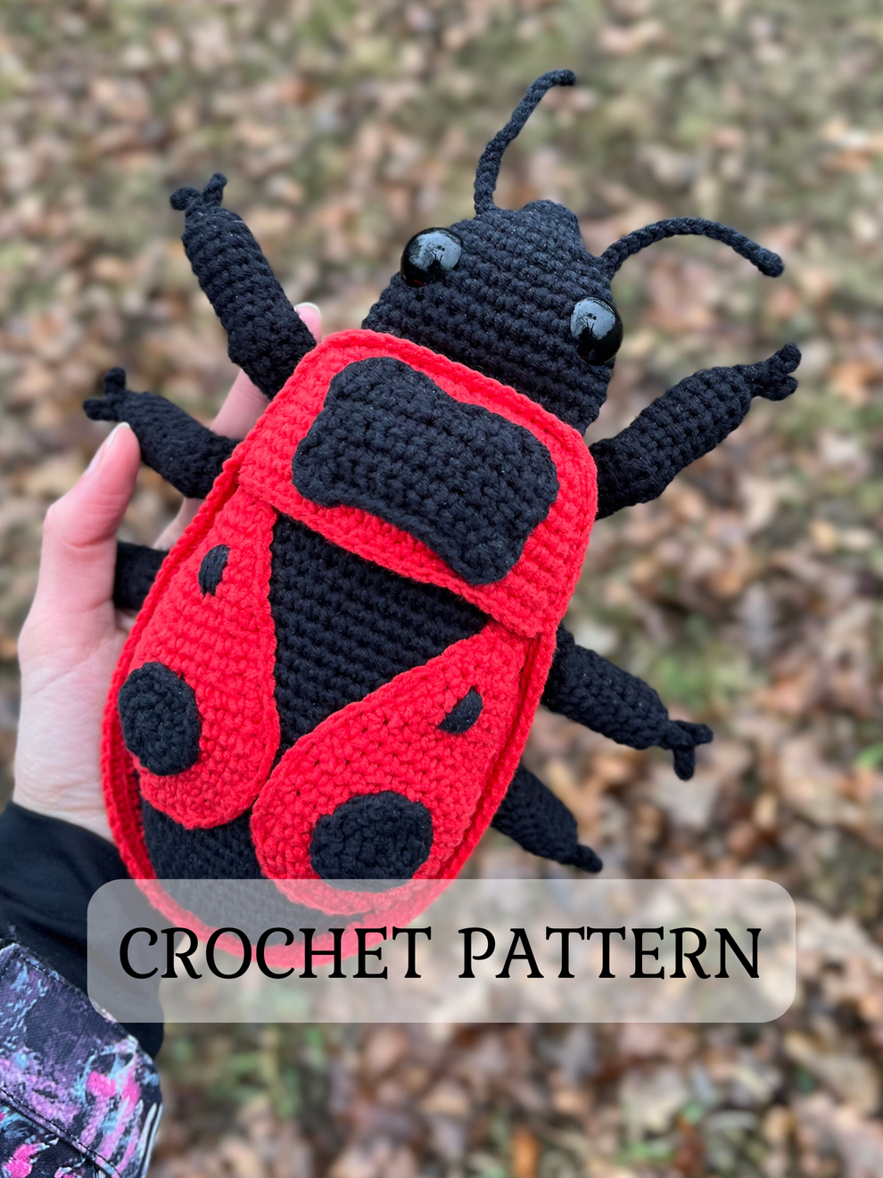 Red Firebug Crochet Pattern, True Bug Amigurumi Tutorial in English – Tumannart